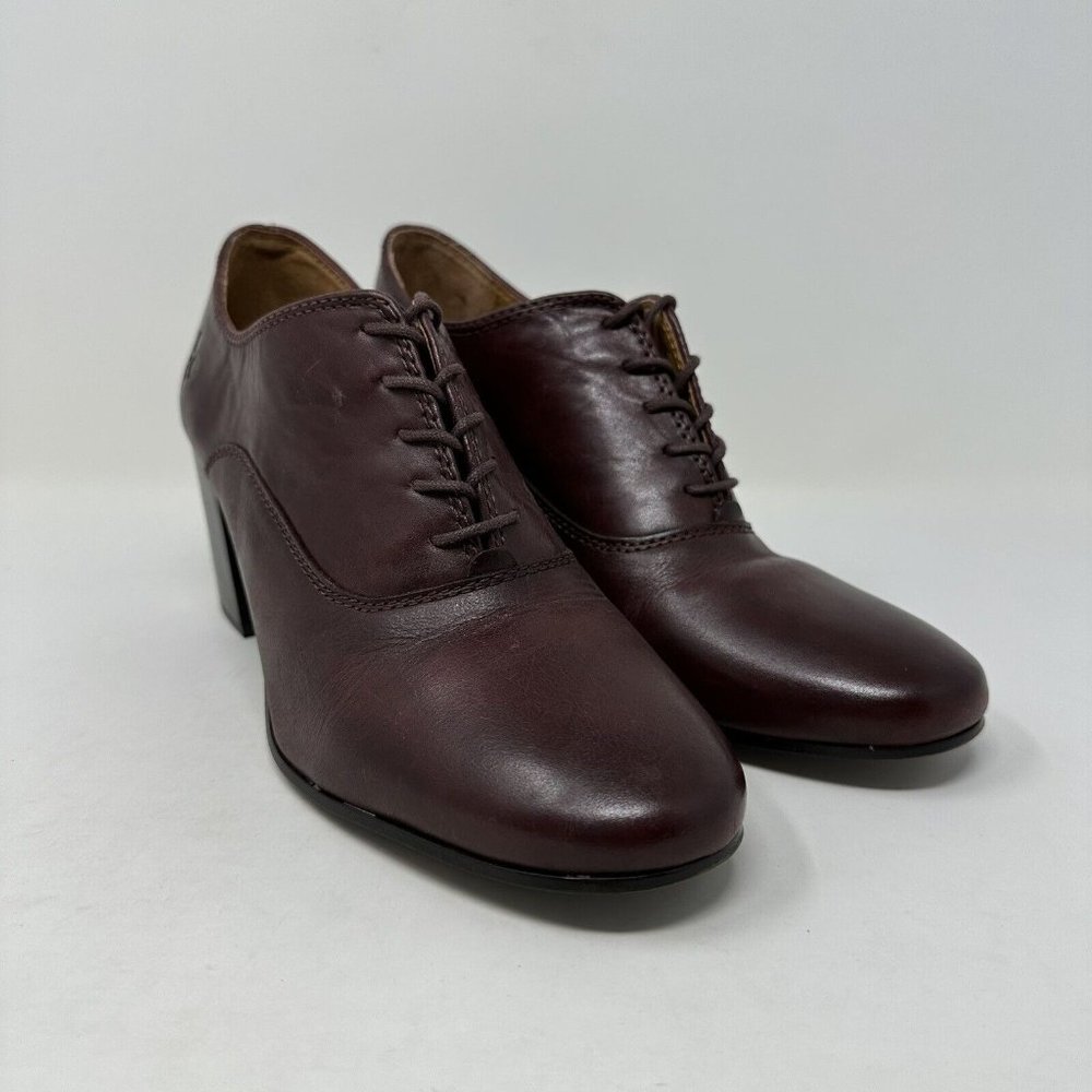 Patricia Nash Mara Leather Lace Up Block Heel Oxford … - Gem